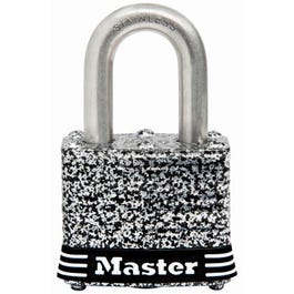 Weatherproof Laminated Keyed Padlock, Stainless Steel, 1.5-In ...